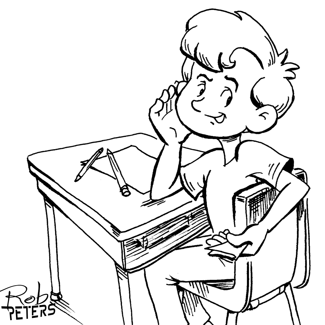 Daily Drawing: Kids in School 11 - Rob Peters Illustration BlogRob ...