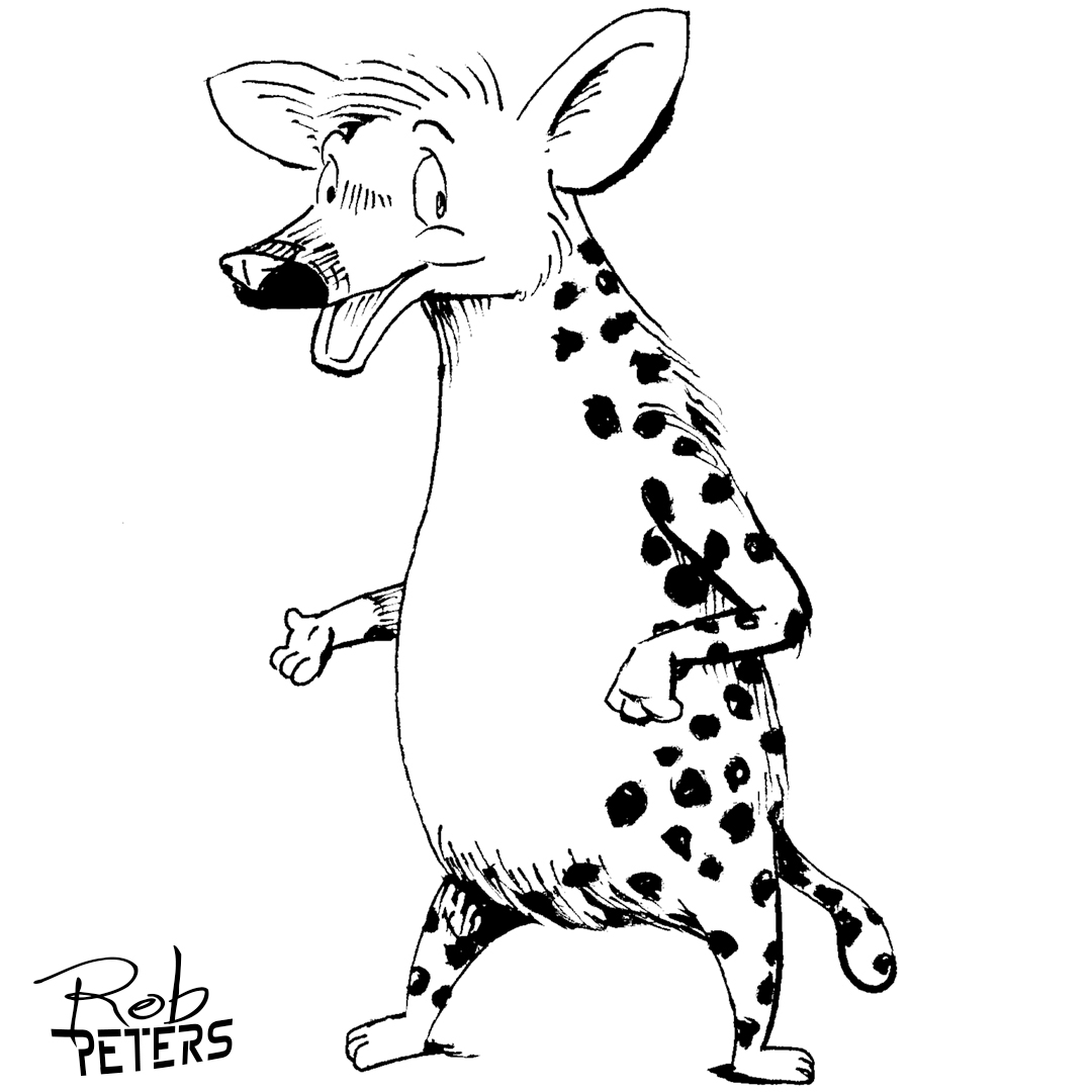 Daily Drawing: Hyena 1 - Rob Peters Illustration BlogRob Peters ...