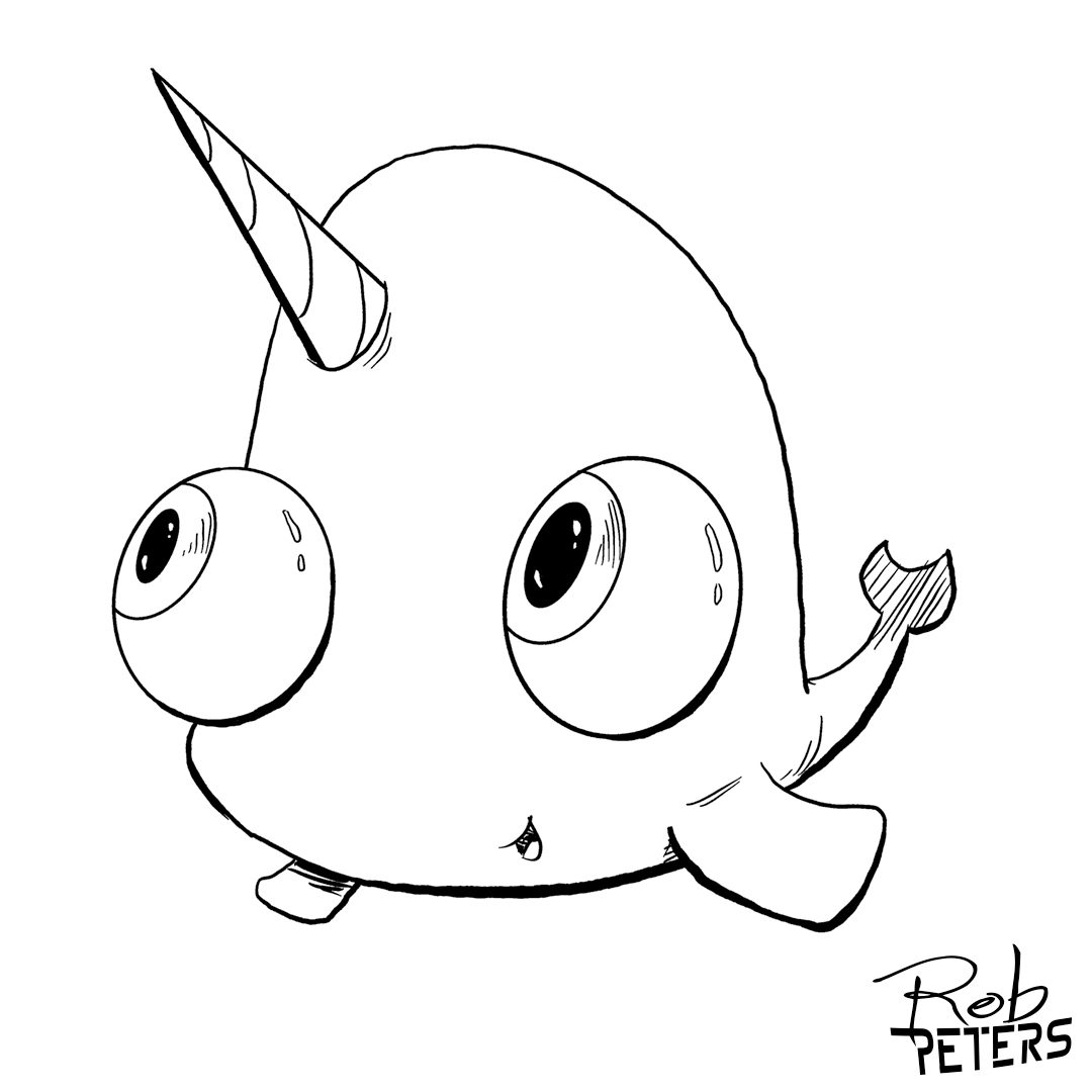Daily Drawing: Narwhal 7 - Rob Peters Illustration BlogRob Peters ...